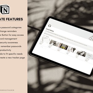 Password Tracker Notion Template, Password Book, Password Keeper ...