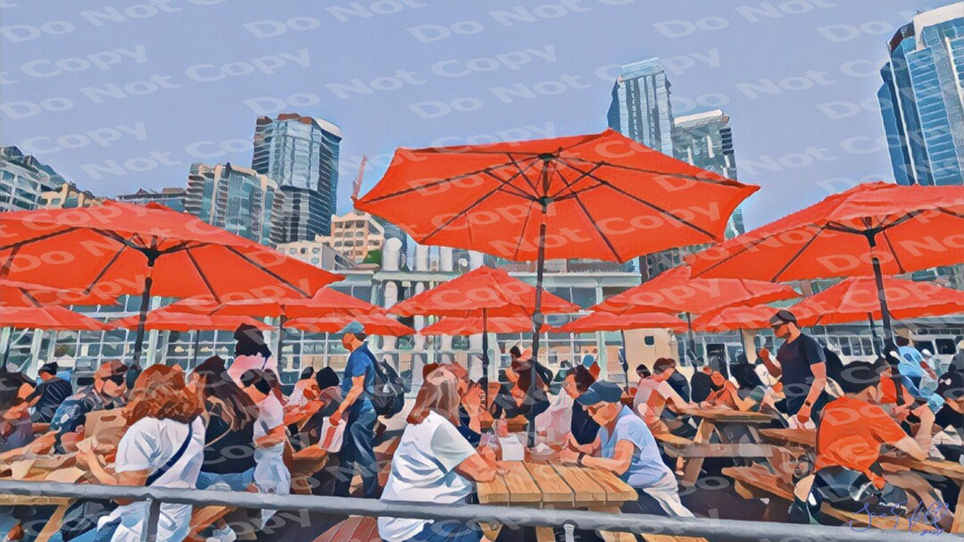 Seattle Sunbrellas_washington_downloadable Digital Art - Etsy