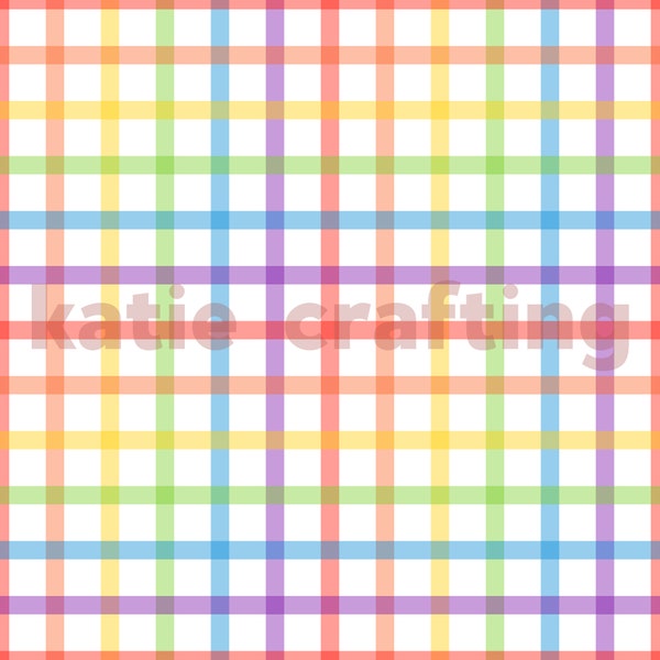 Rainbow Gingham - Etsy