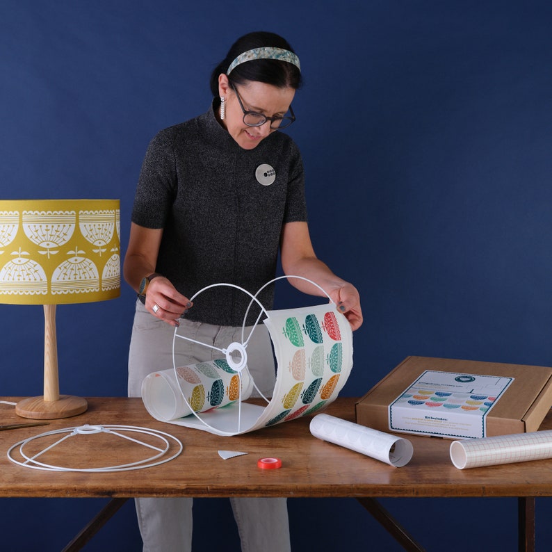 Flower Lampshade Making Craft Kit - 30cm Lampshade - Rainbow or Yellow ...