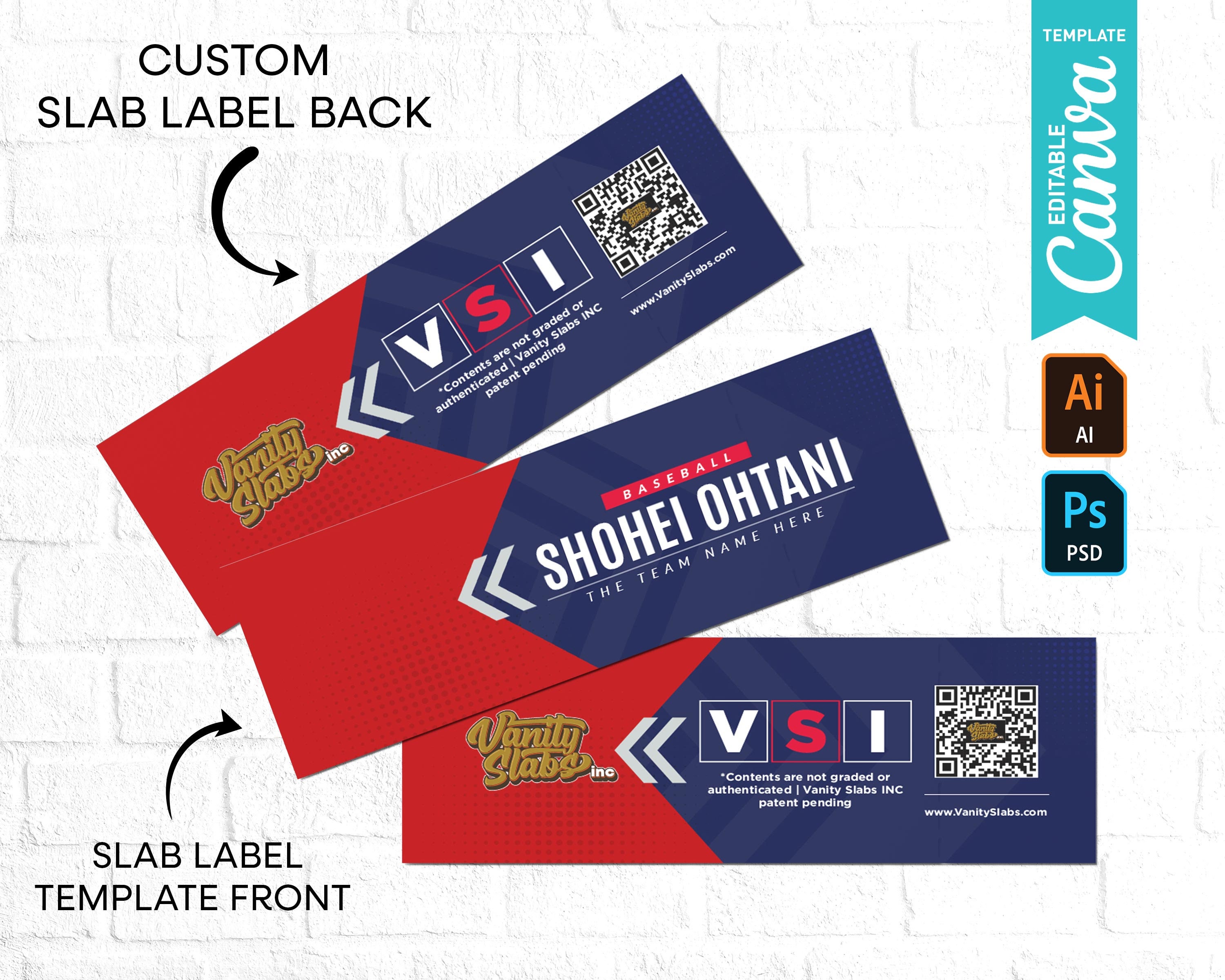 Custom Label Design for Slab Holder, Trading Card Label, Sports Label ...