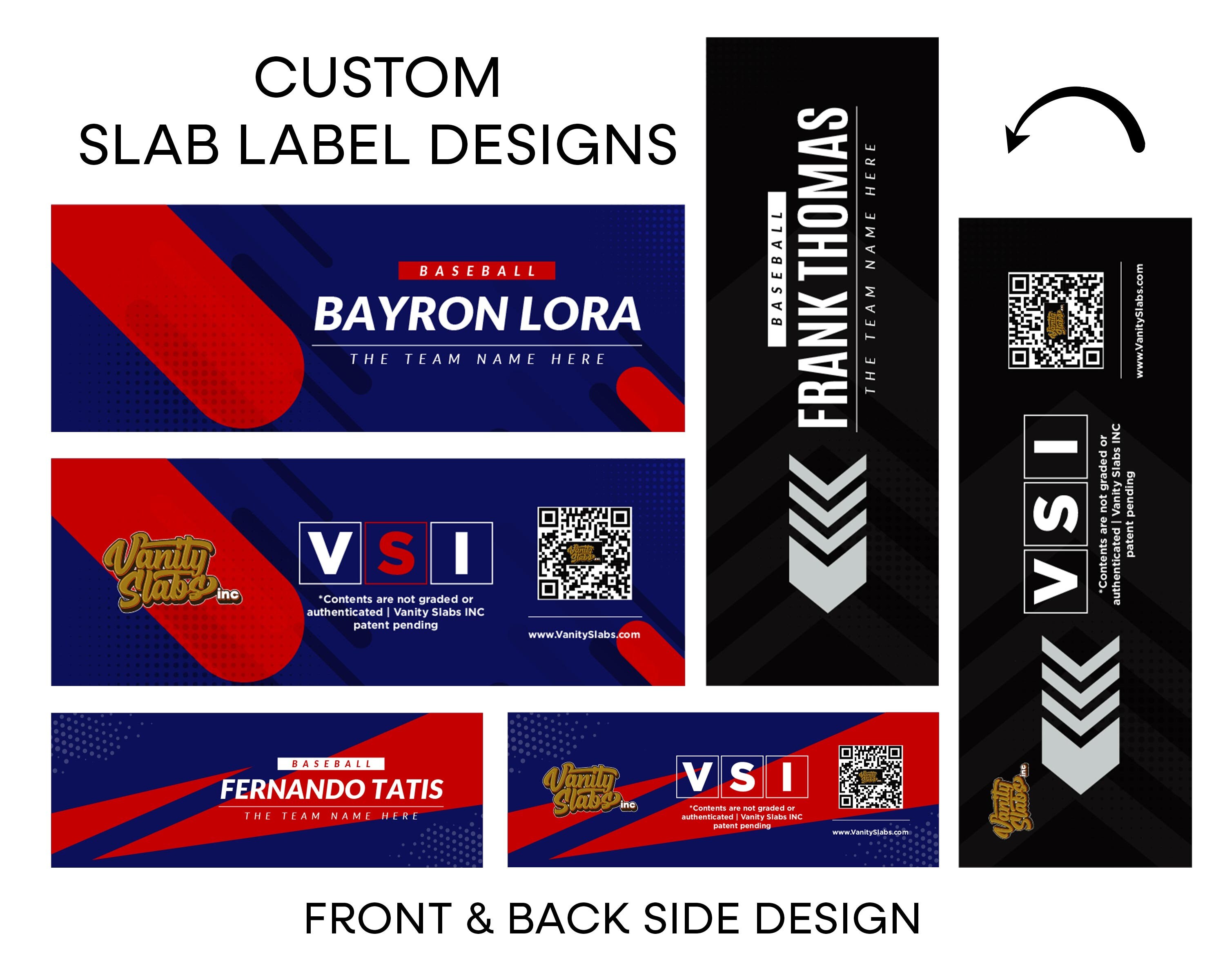 Custom Label Design for Slab Holder, Trading Card Label, Sports Label ...