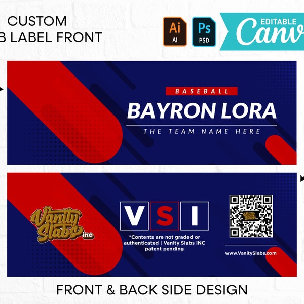 Custom Sports Card Slab Label - Etsy