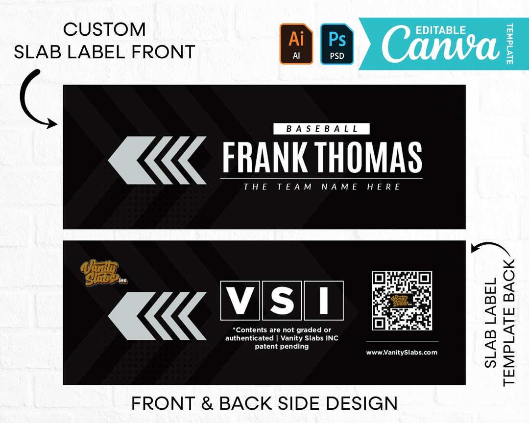 Premium Sports Label Design, DIY Trading Card Slab Label, LABEL for ...