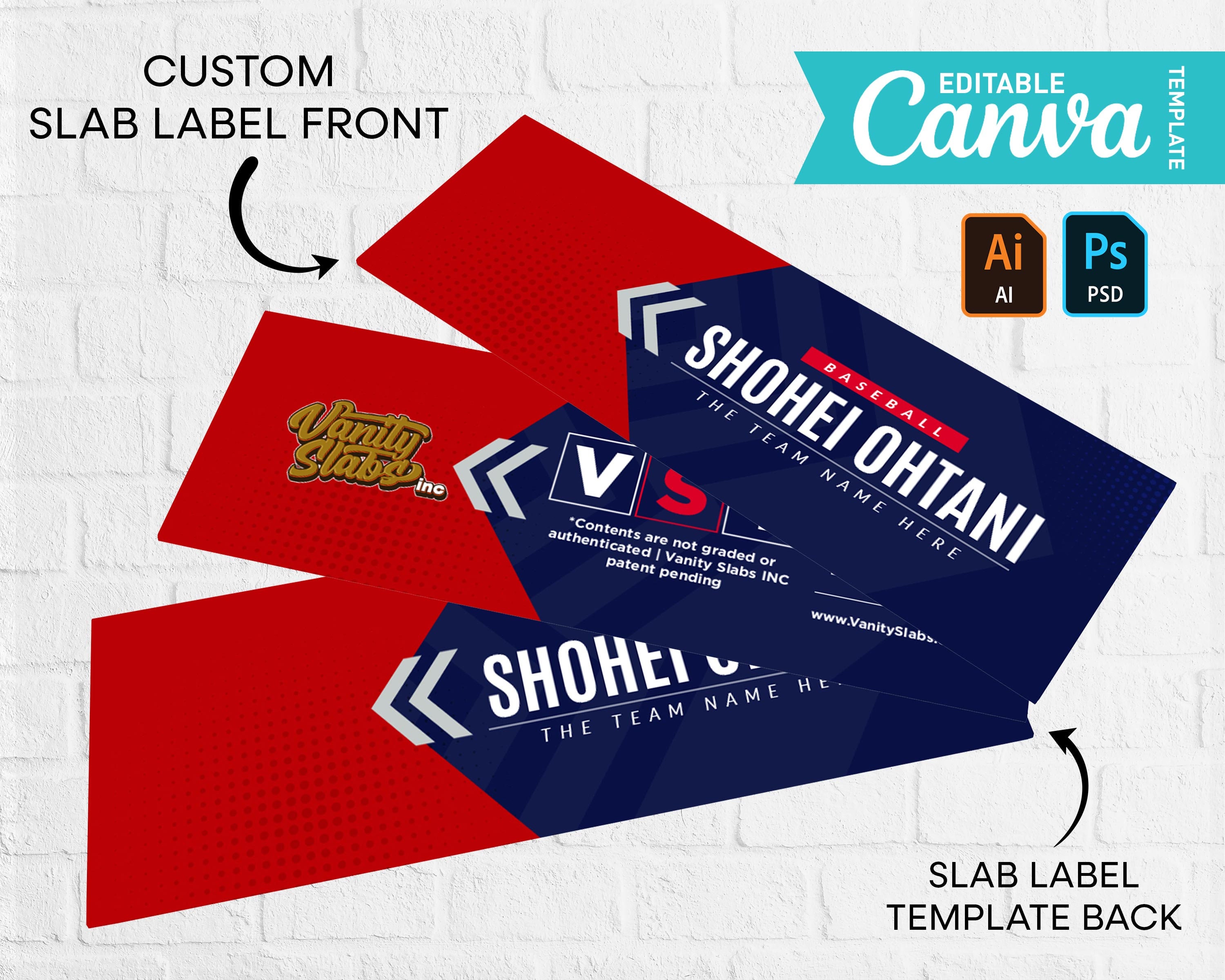 Custom Label Design for Slab Holder, Trading Card Label, Sports Label ...