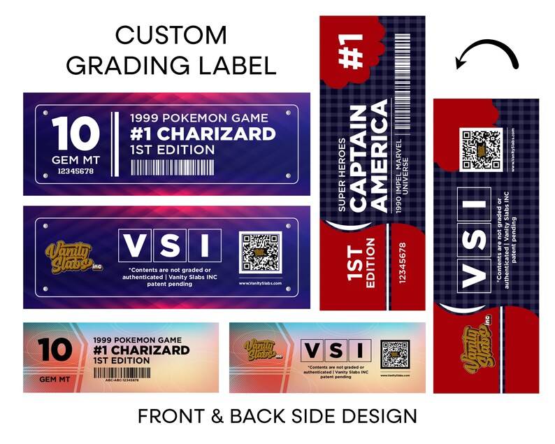 Custom Label Design DIY Trading Card Slab Label LABEL for - Etsy