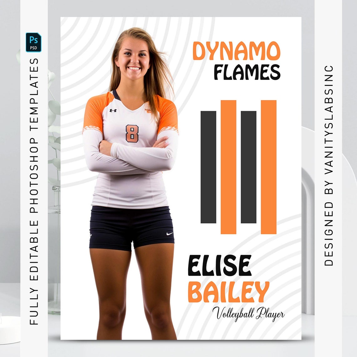 Sports Poster Photoshop Template, Individual Photos, Custom Sports ...