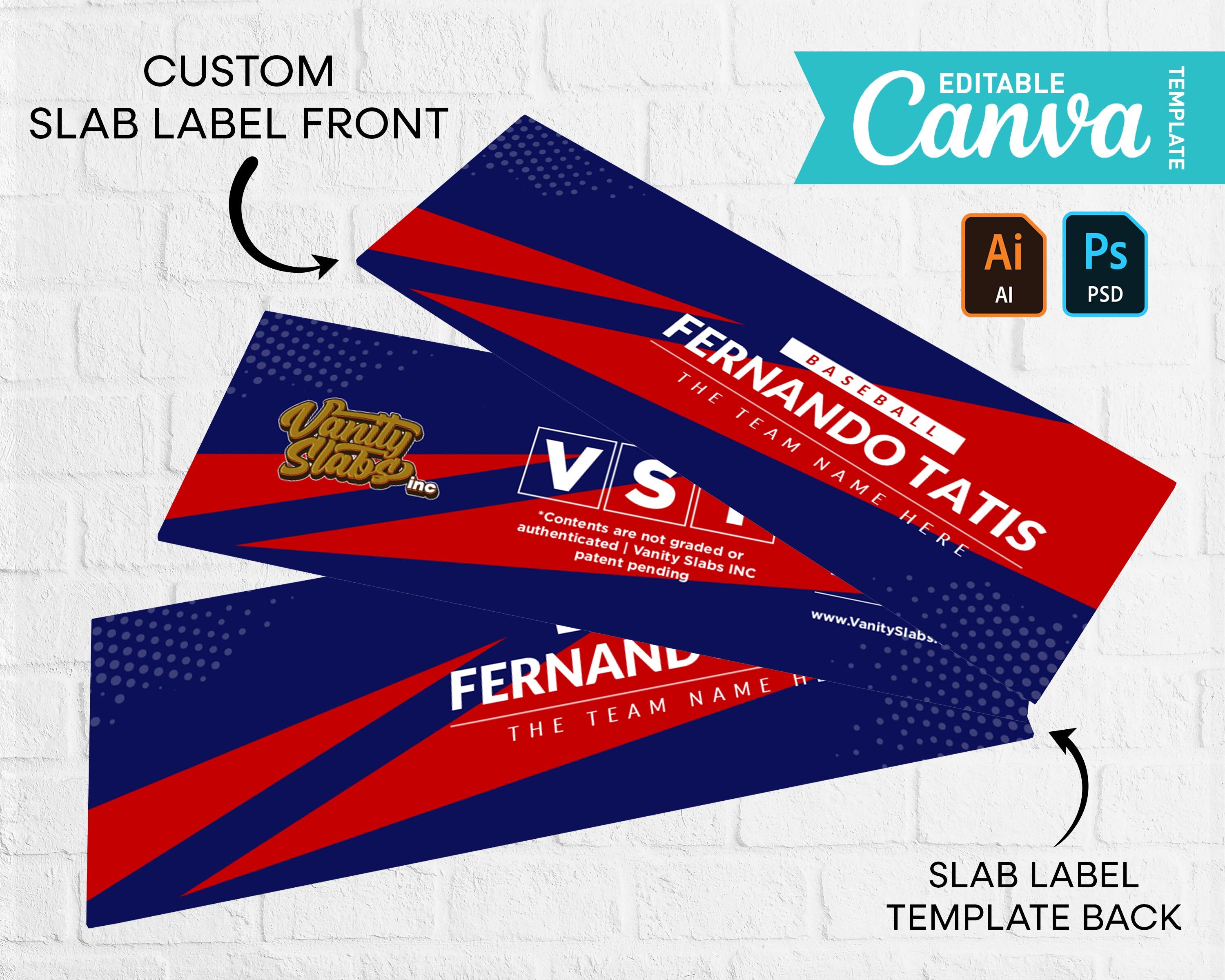 DIY Sports Label Design, Trading Card Slab Label, LABEL for Sports ...