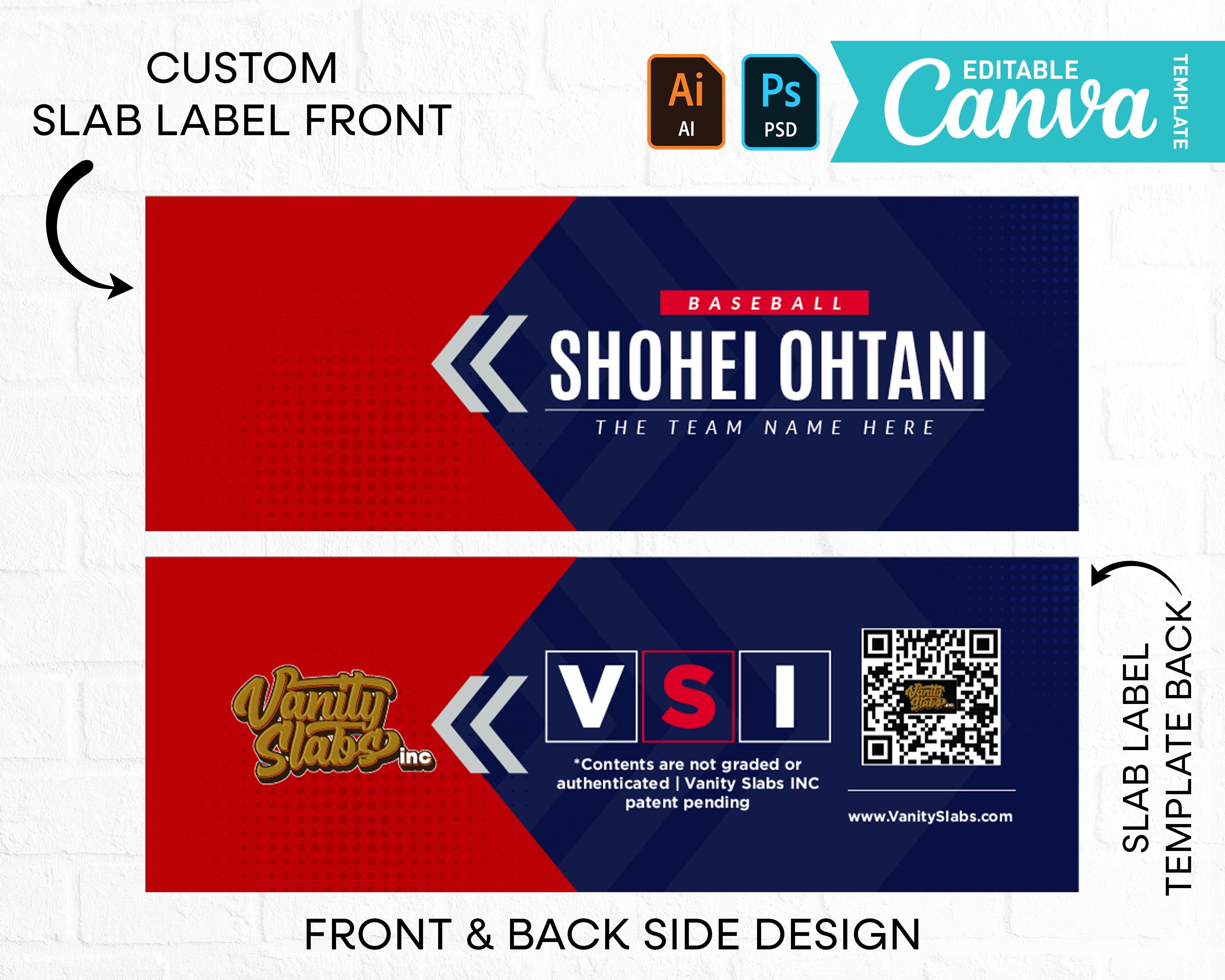 Custom Label Design for Slab Holder, Trading Card Label, Sports Label ...