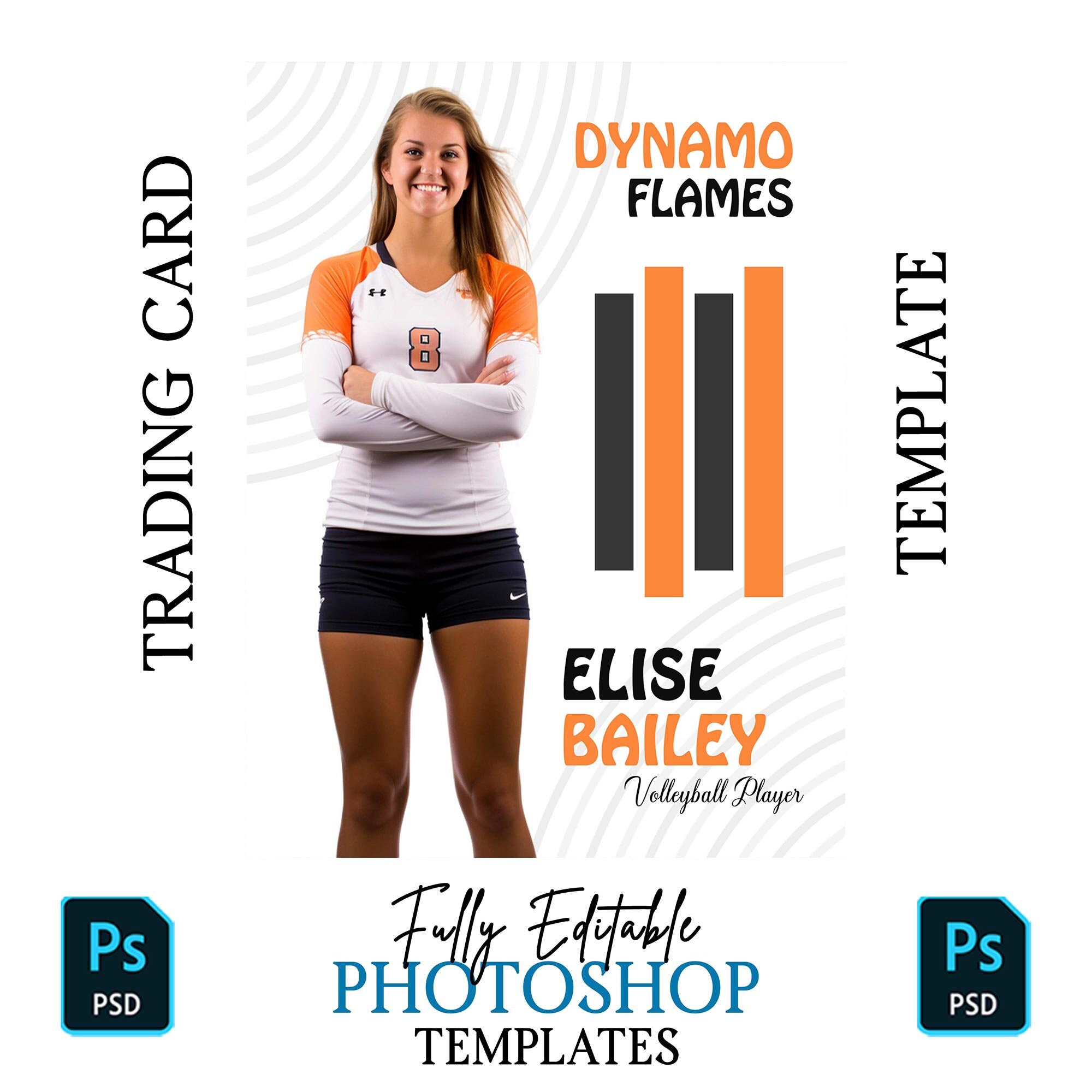 Sports Poster Photoshop Template, Individual Photos, Custom Sports ...