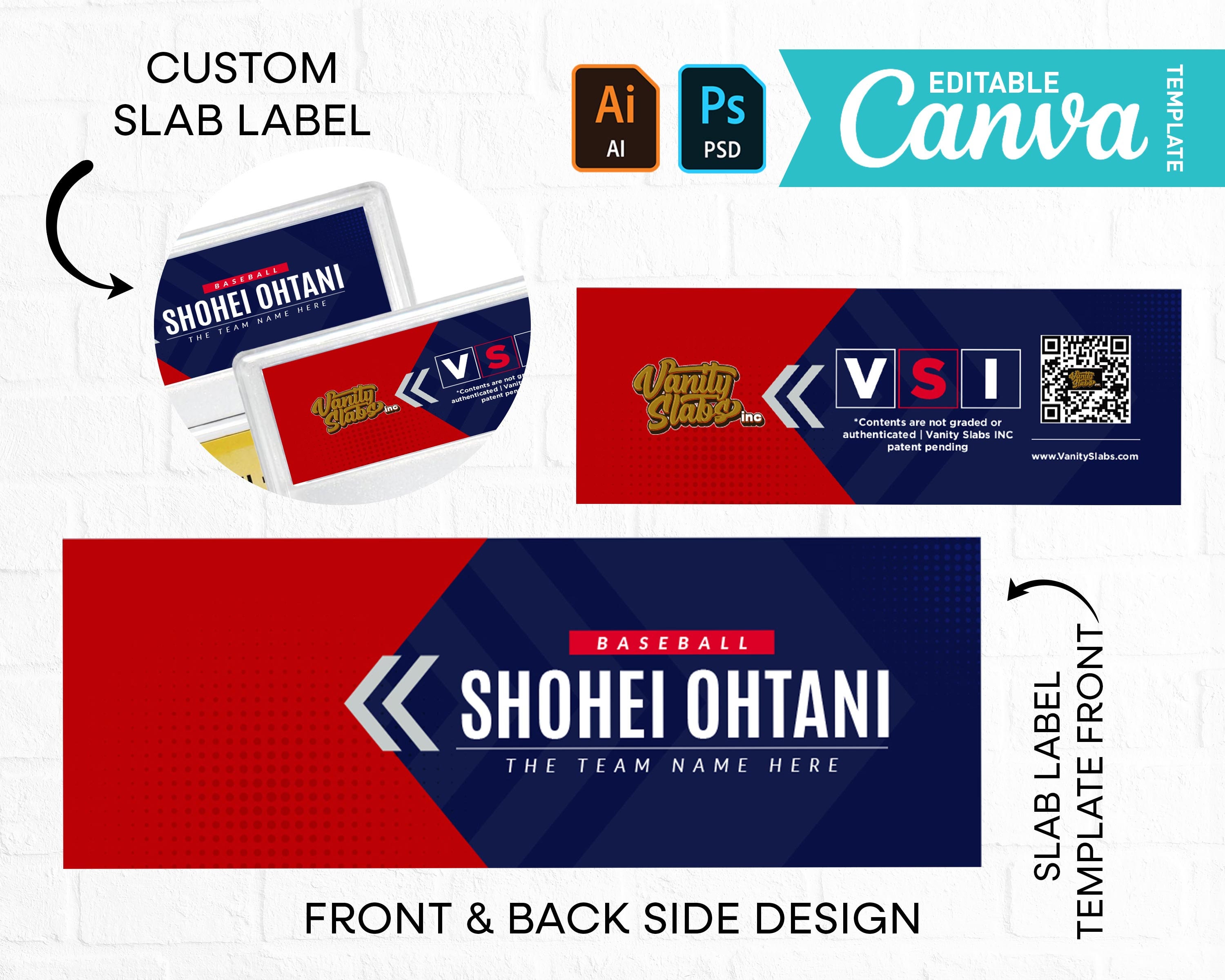 Custom Label Design for Slab Holder, Trading Card Label, Sports Label ...