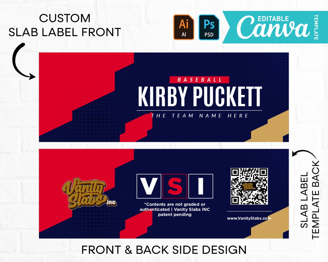 Sports Label Design for Slab Holder, Trading Card Label, Sports Label ...