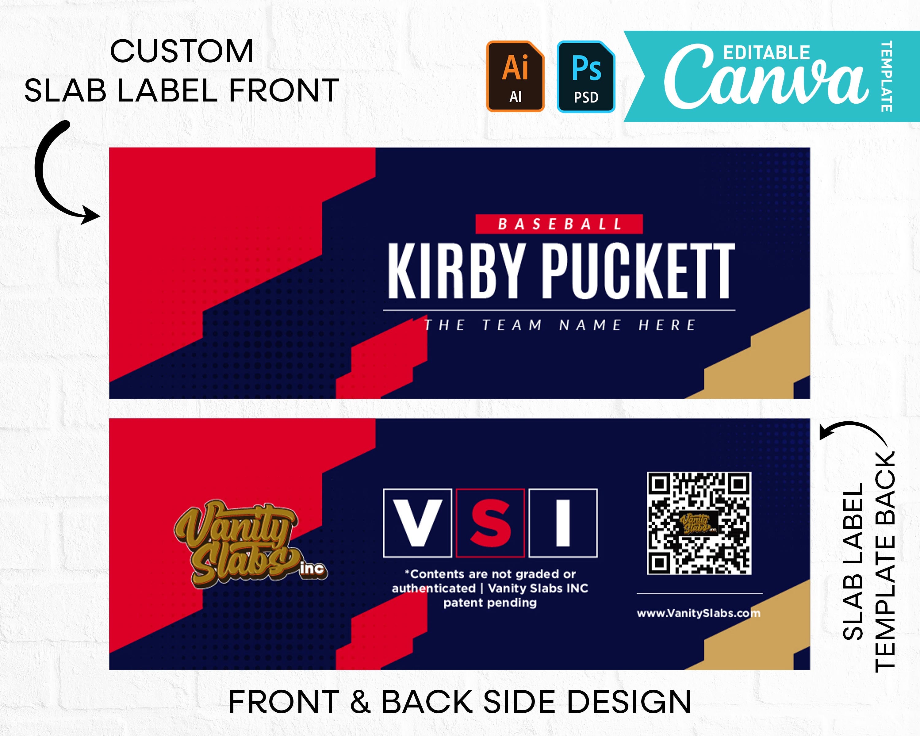 Sports Label Design for Slab Holder, Trading Card Label, Sports Label ...