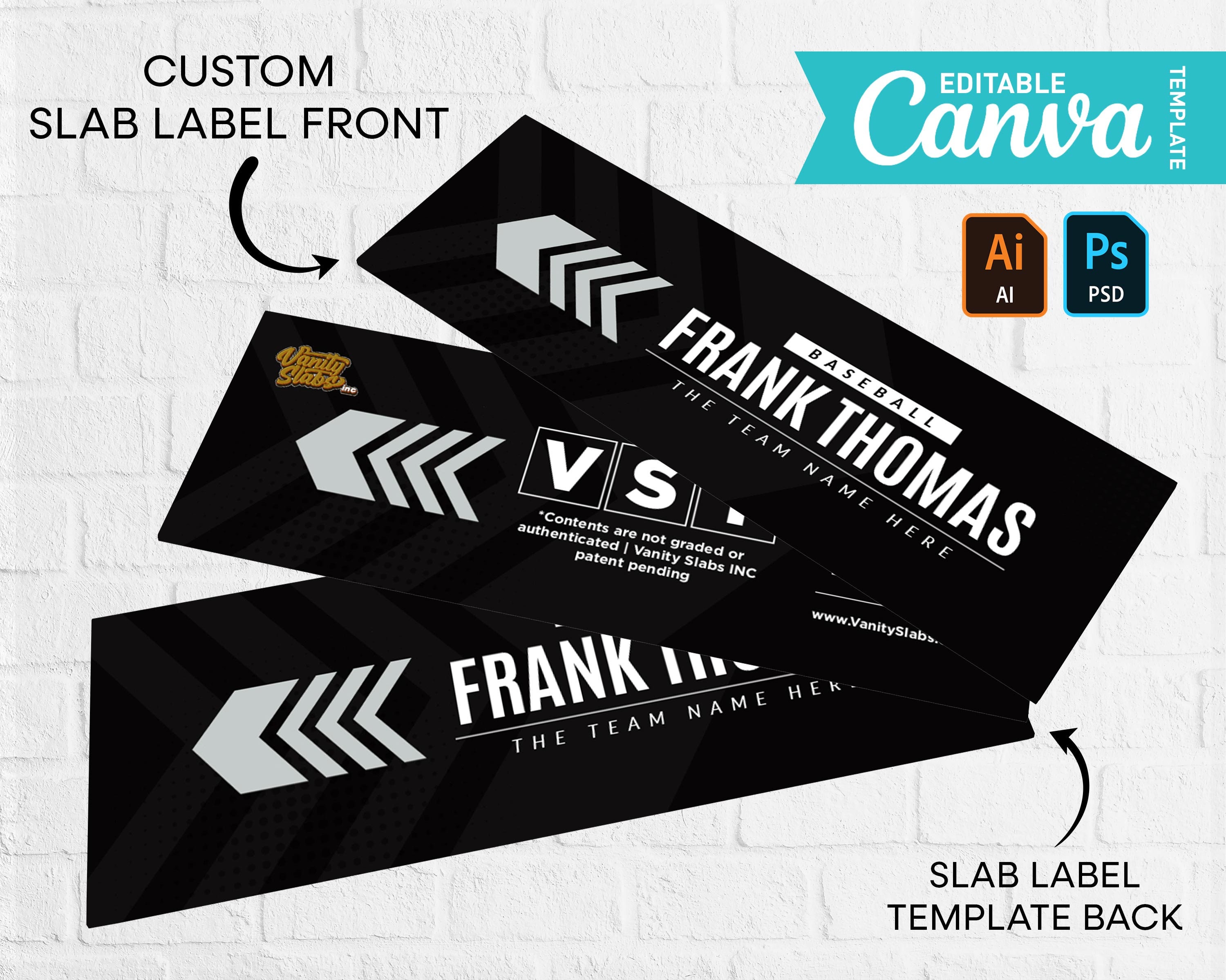 Premium Sports Label Design, DIY Trading Card Slab Label, LABEL for ...