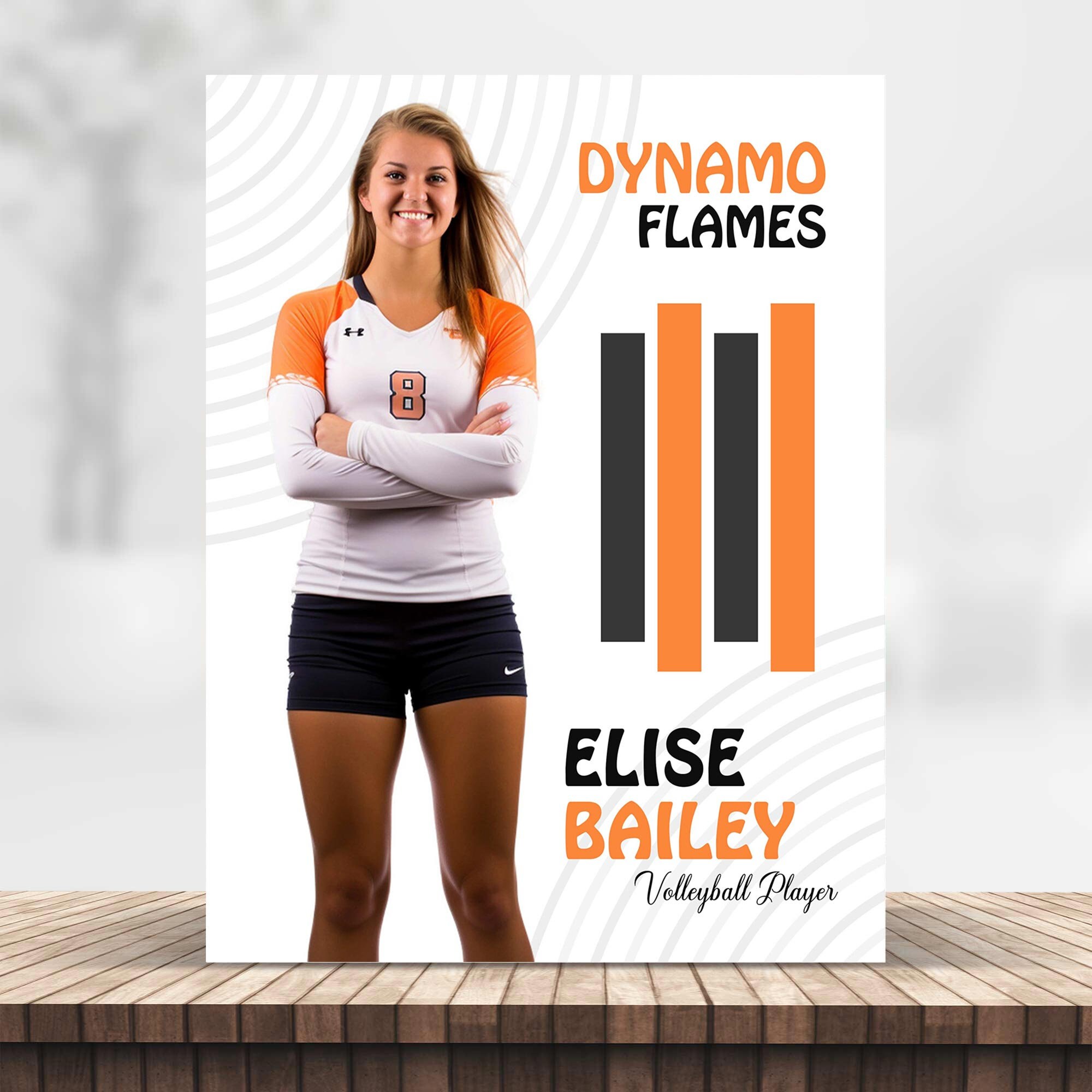 Sports Poster Photoshop Template, Individual Photos, Custom Sports ...