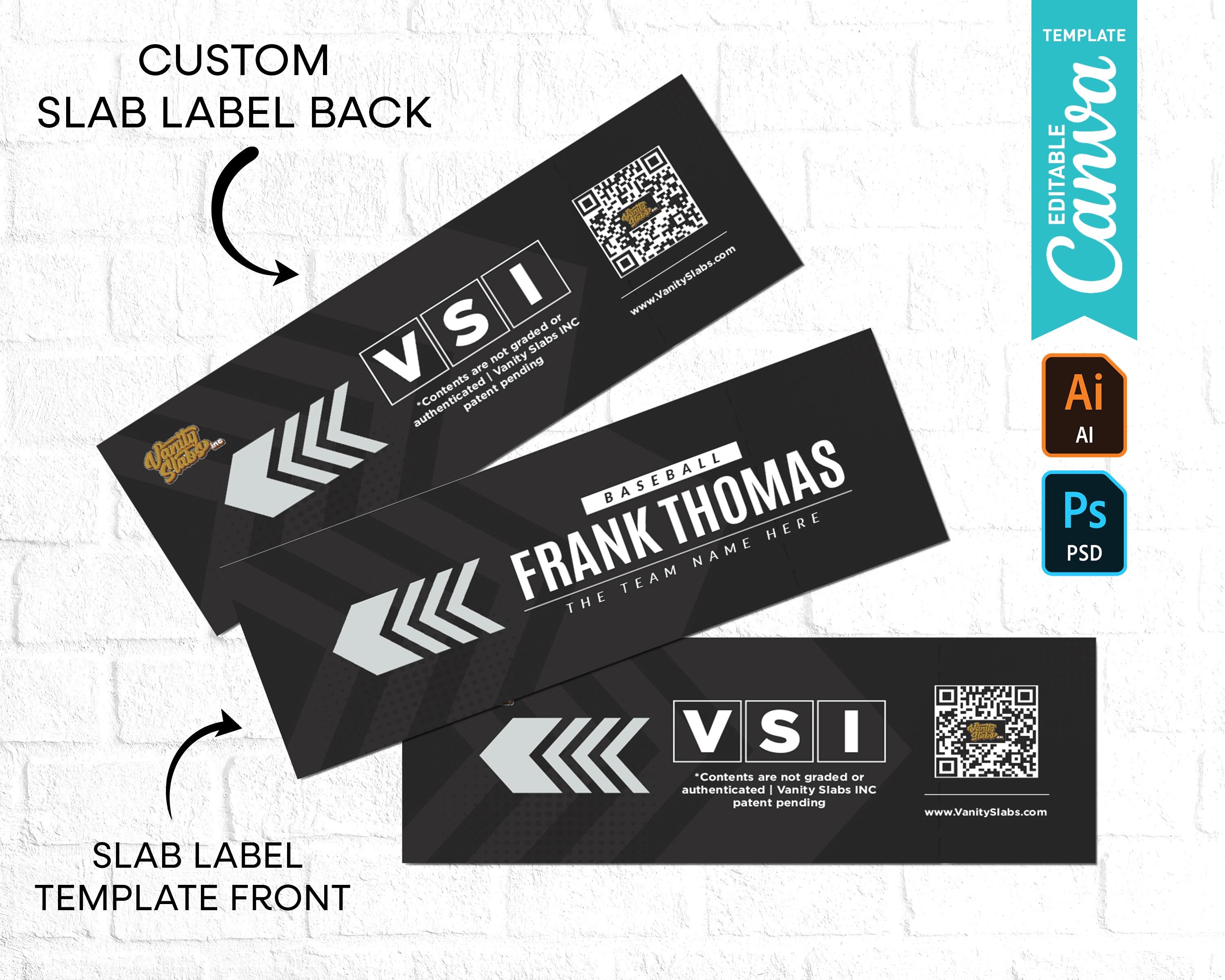 Premium Sports Label Design, DIY Trading Card Slab Label, LABEL for ...