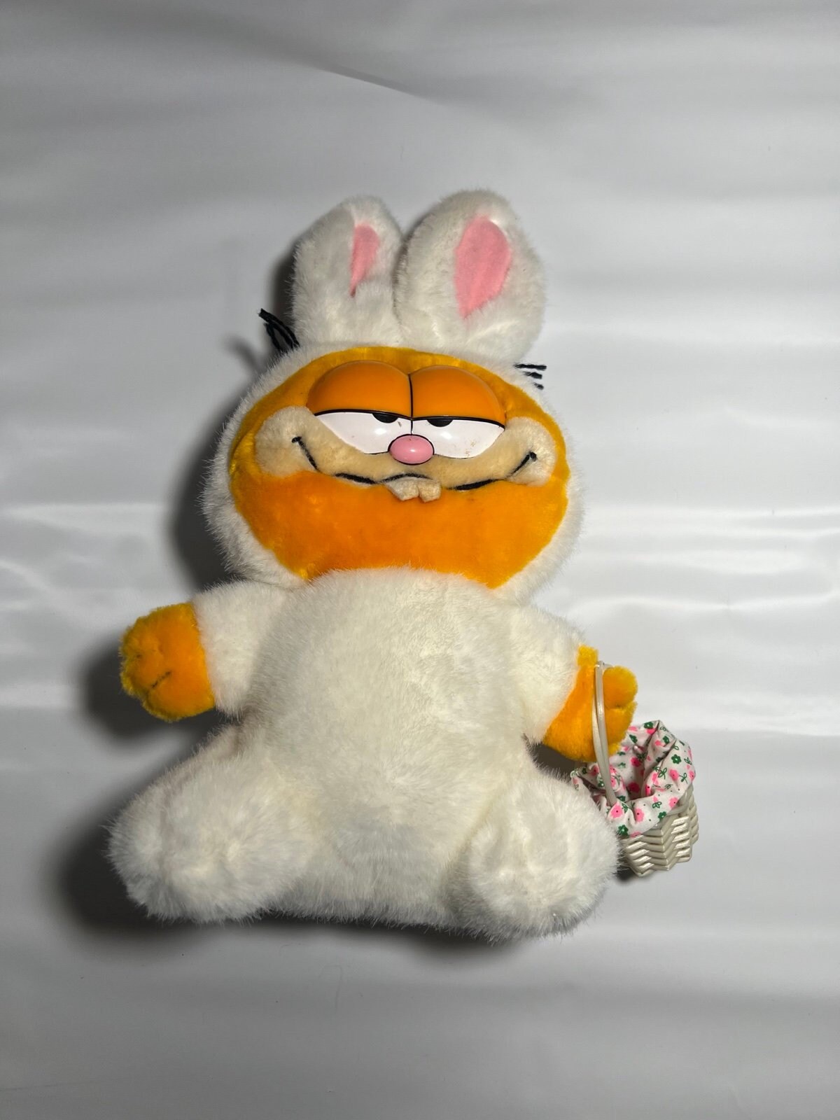 Vintage Dakin Garfield Easter Bunny Plush With Basket 12" - Etsy