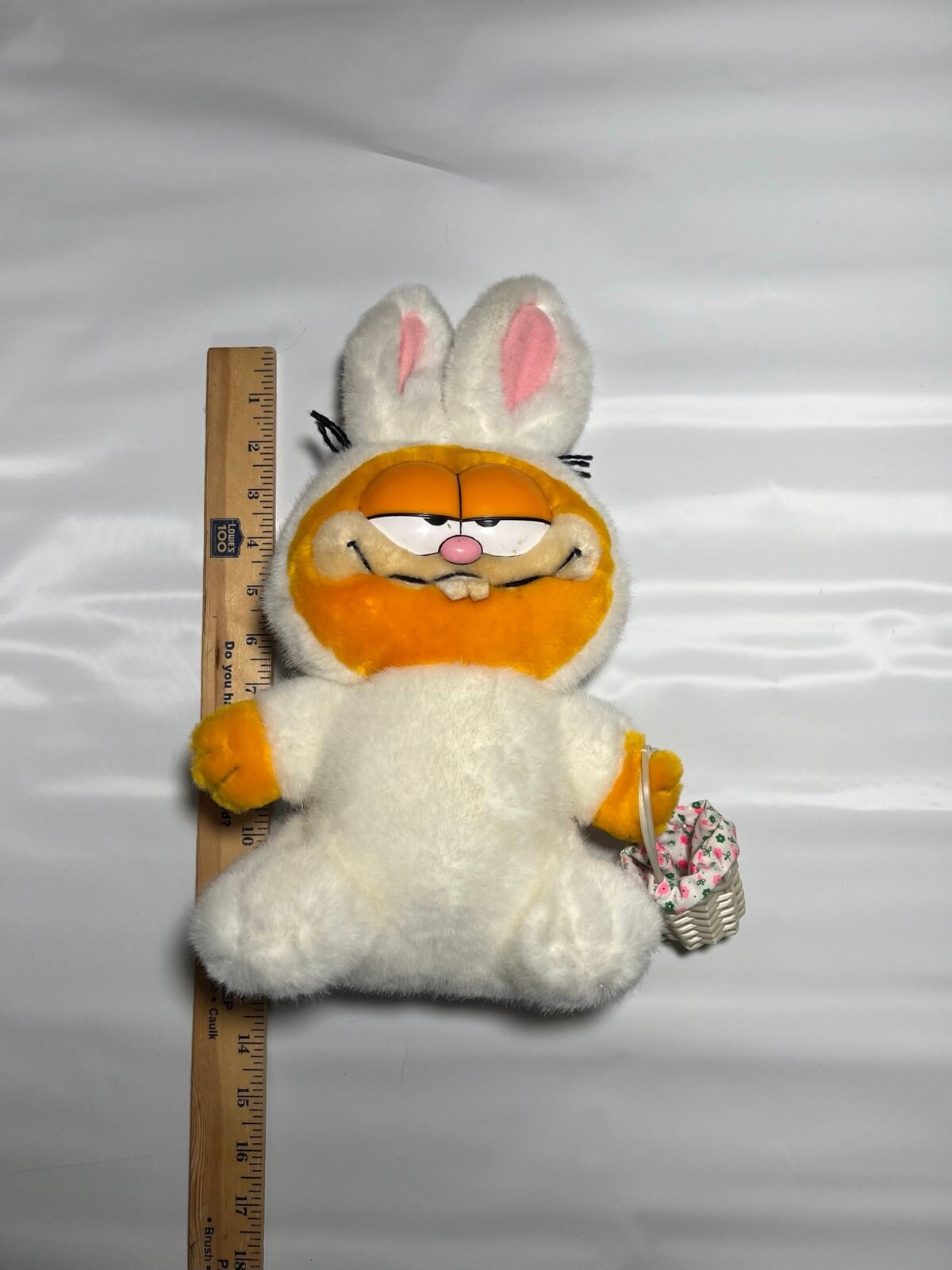 Vintage Dakin Garfield Easter Bunny Plush With Basket 12" - Etsy