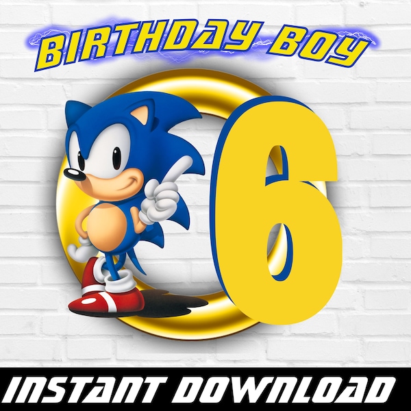 Sonic the Hedgehog Birthday Svg - Etsy