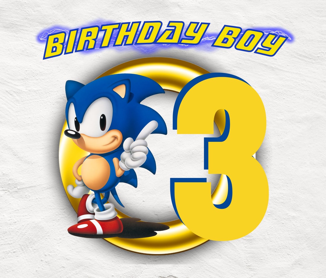 Sonic Birthday Png Sonic 3rd Birthday Png Sonic Png - Etsy