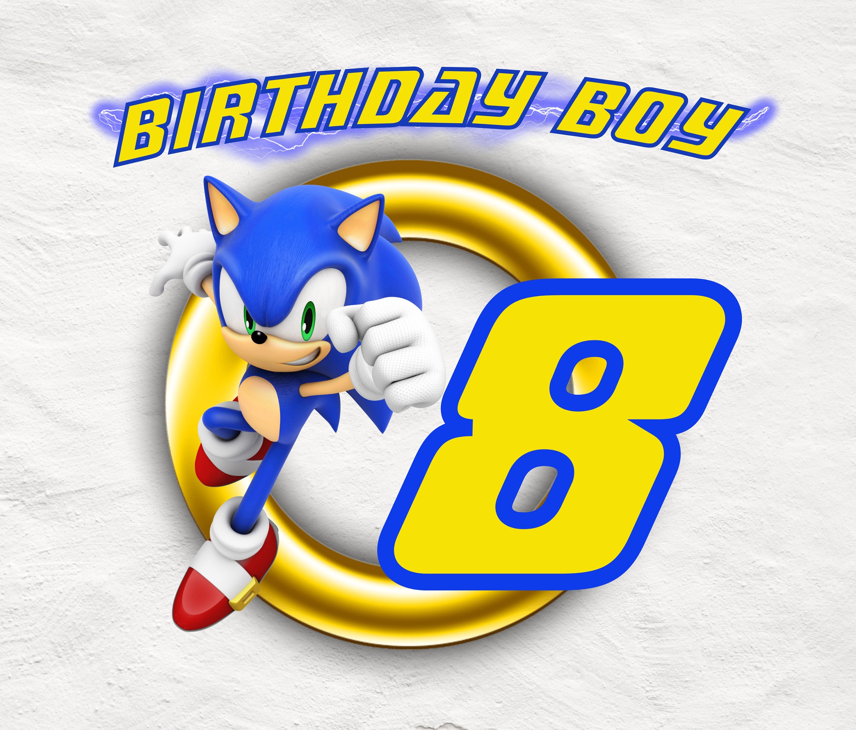 Sonic 8th Birthday Png Sonic Png 8th Birthday - Etsy