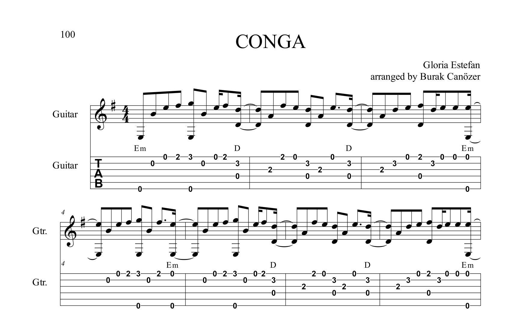Gloria Guitar Chords