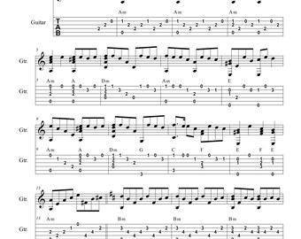 La Luna Fingerstyle Guitar Tabs - Etsy