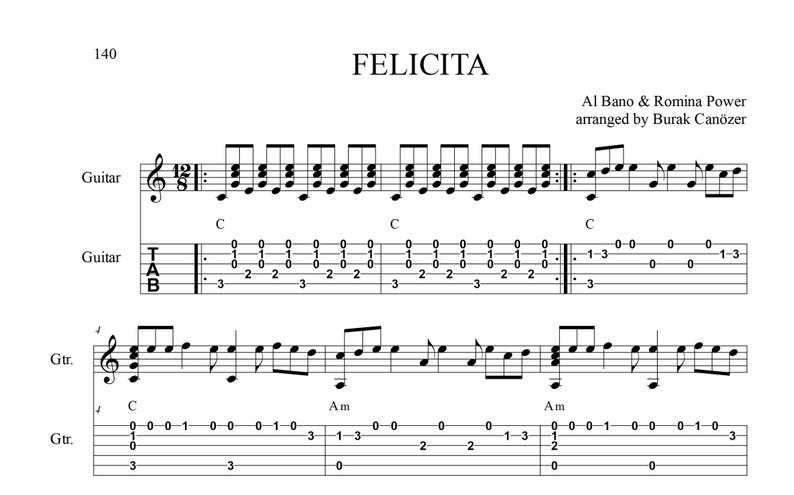 Felicita! Fingerstyle Guitar Tabs - Etsy