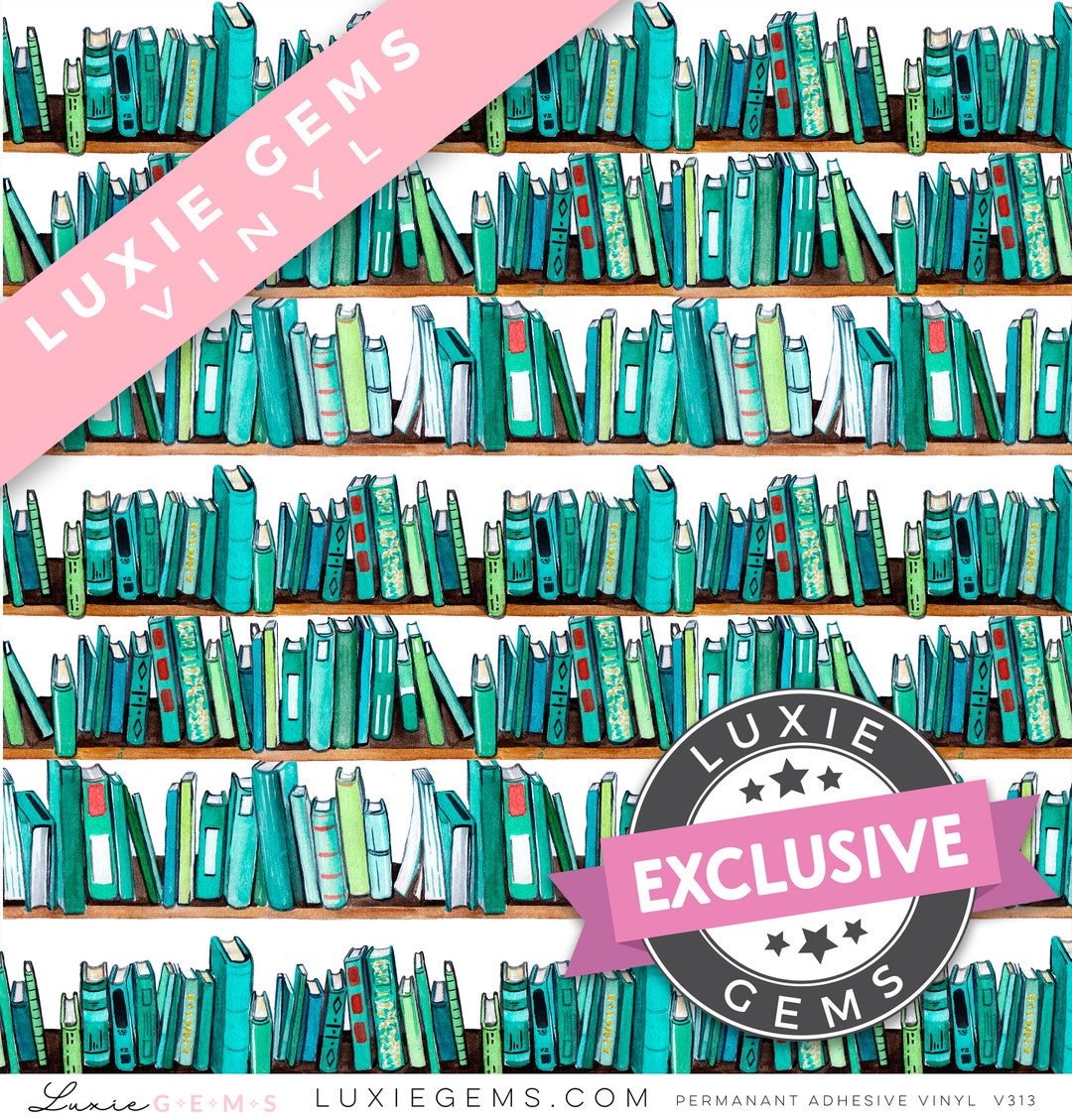 Green Books Library 12x12 Permanent Vinyl V313 - Etsy