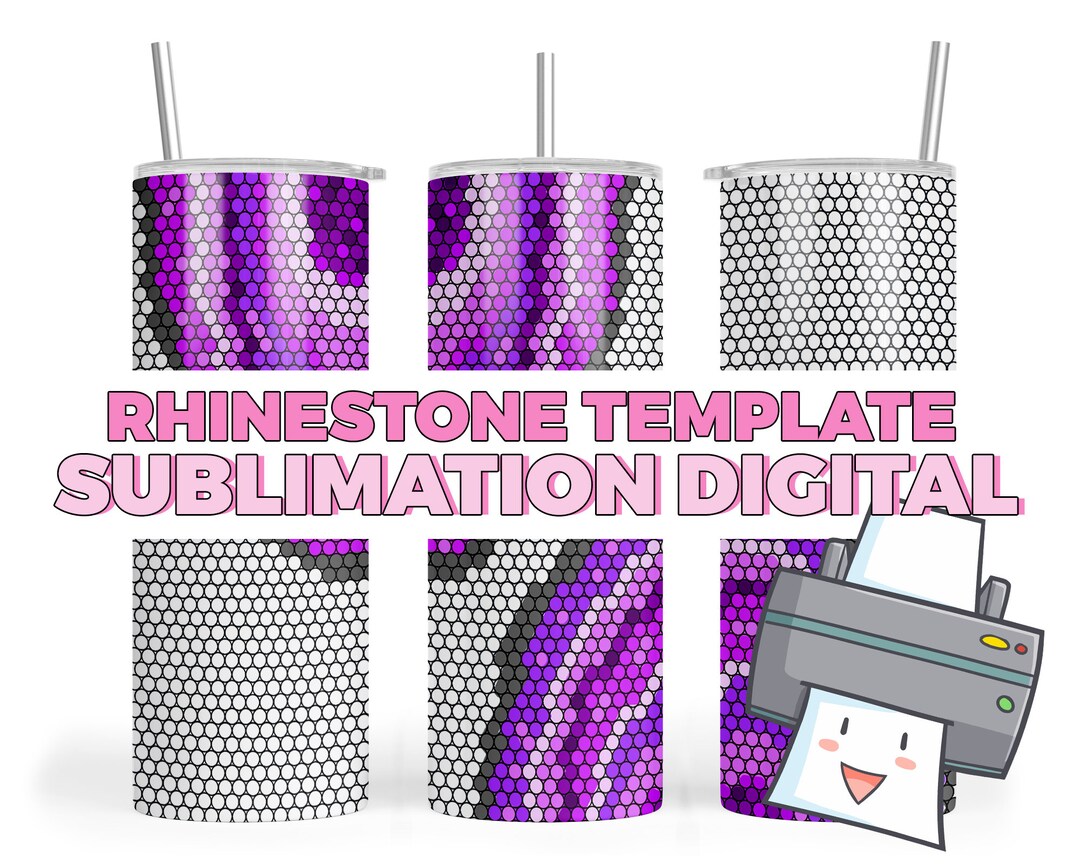 Geode Digital Sublimation Printable Vinyl Wrap File 20oz Skinny Rhinestone Honeycomb Template ...