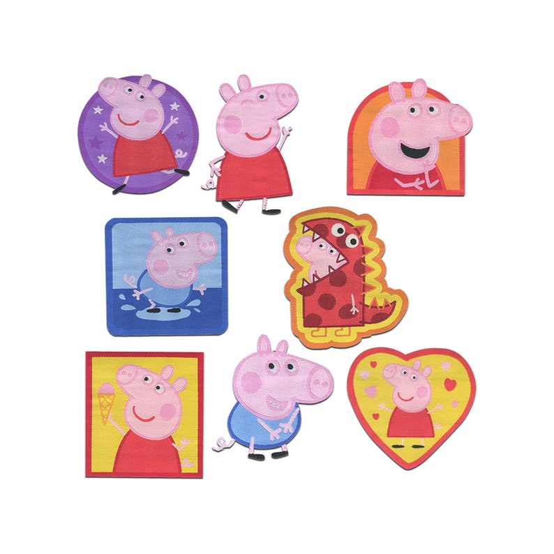Peppa Pig © Iron on Patch Application Badge Embroided Patches Stickers ...