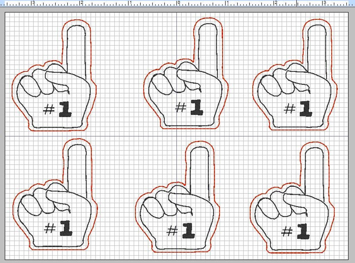 Foam Finger, Sports Finger Feltie, Number One Fan Feltie, 1 Fan Feltie ...