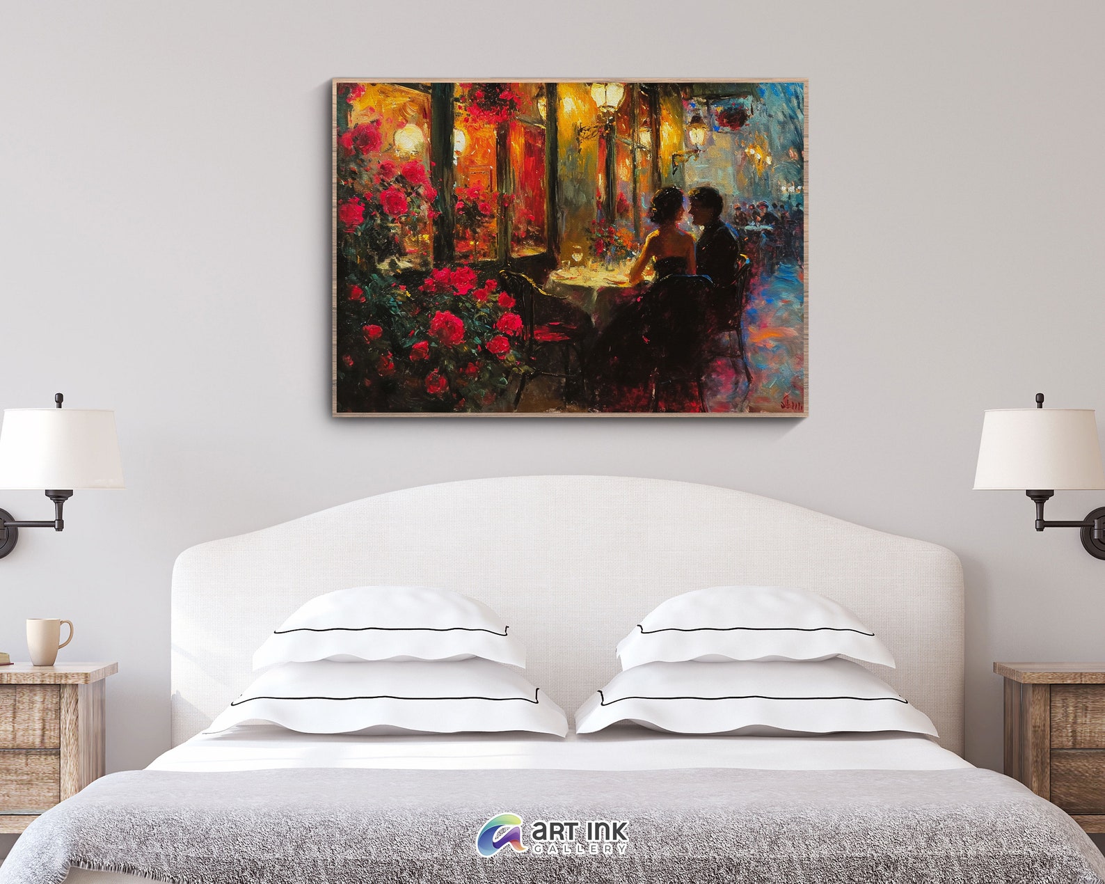 PRINTABLE Digital Downloadable Wall Art & TV Art Frame 28 Files Intimate Rose Garden Dinner SV ...