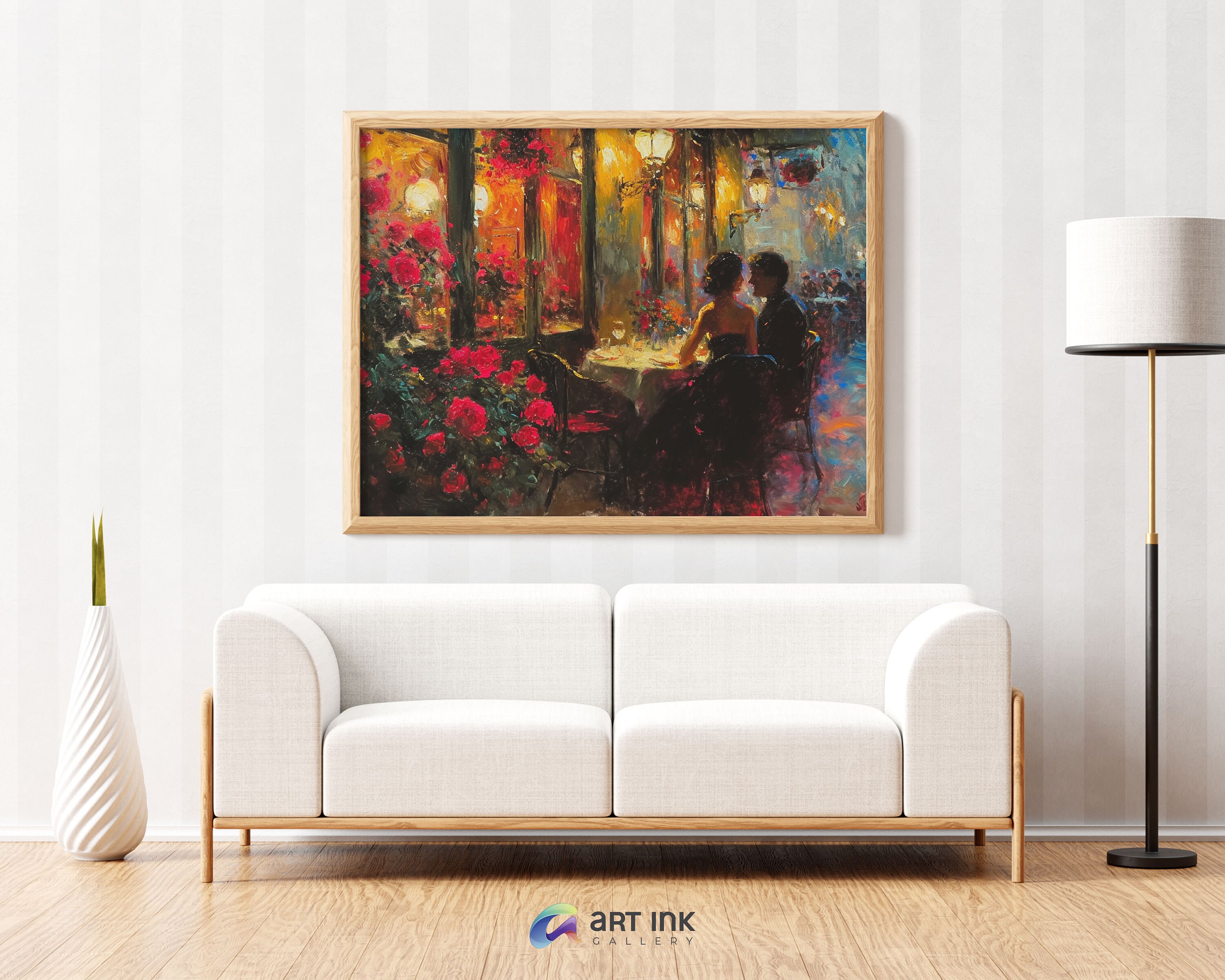 PRINTABLE Digital Downloadable Wall Art & TV Art Frame 28 Files Intimate Rose Garden Dinner SV ...