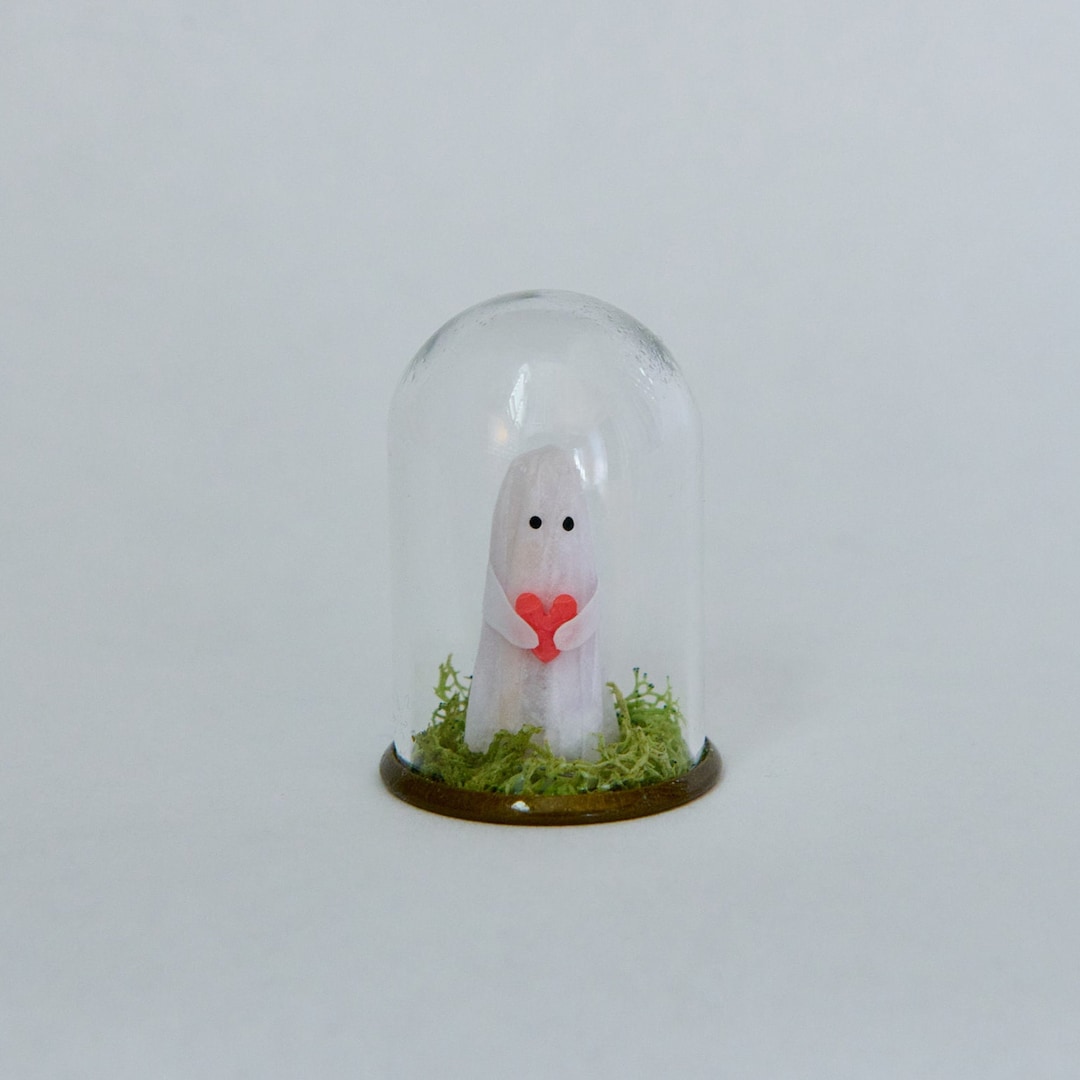 Adopt a Love Ghost - Friendly Spirit in a Cloche - Handmade Halloween ...