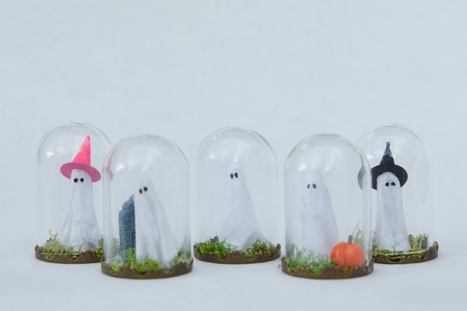 Adopt a Ghost - Friendly Spirit in a Cloche - Handmade Halloween Tiny ...