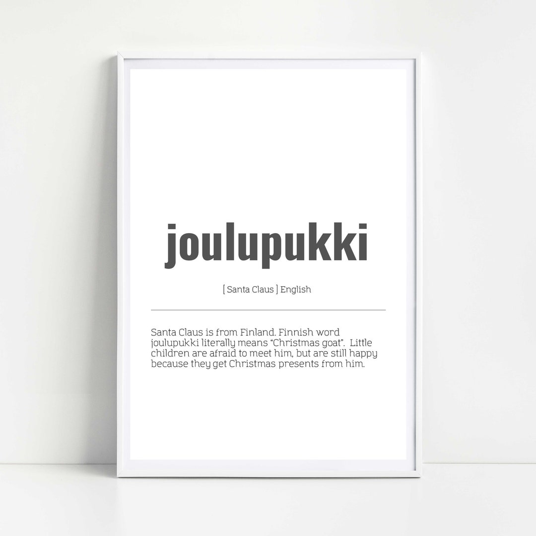 Finnish Joulupukki Print, Finnish Print, Finnish Gift, Multiple Print ...