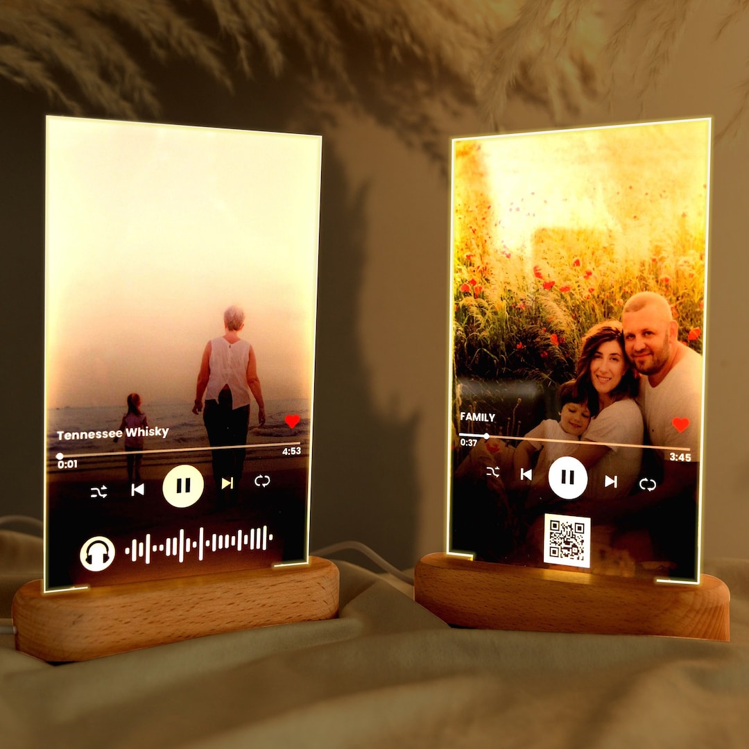 Personalized Song Plaque: Light-up Acrylic Music Gift - Etsy