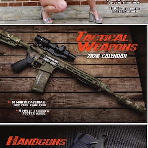 2026 GUN CALENDAR 3 PACK Guns & Girls, Tactical Weapons, Handguns Gift ...