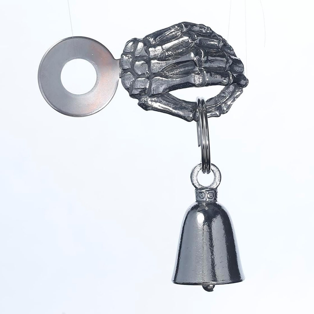 SKELETON HAND Guardian® Bell Fits All Motorcycles Harley Luck Gremlin ...