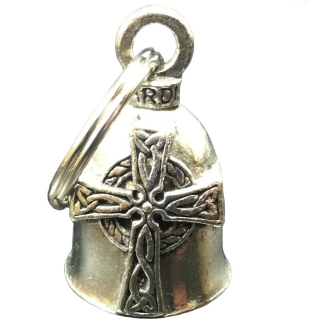 CELTIC CROSS Guardian® Bell Motorcycle FITS Harley Luck Gremlin Ride ...