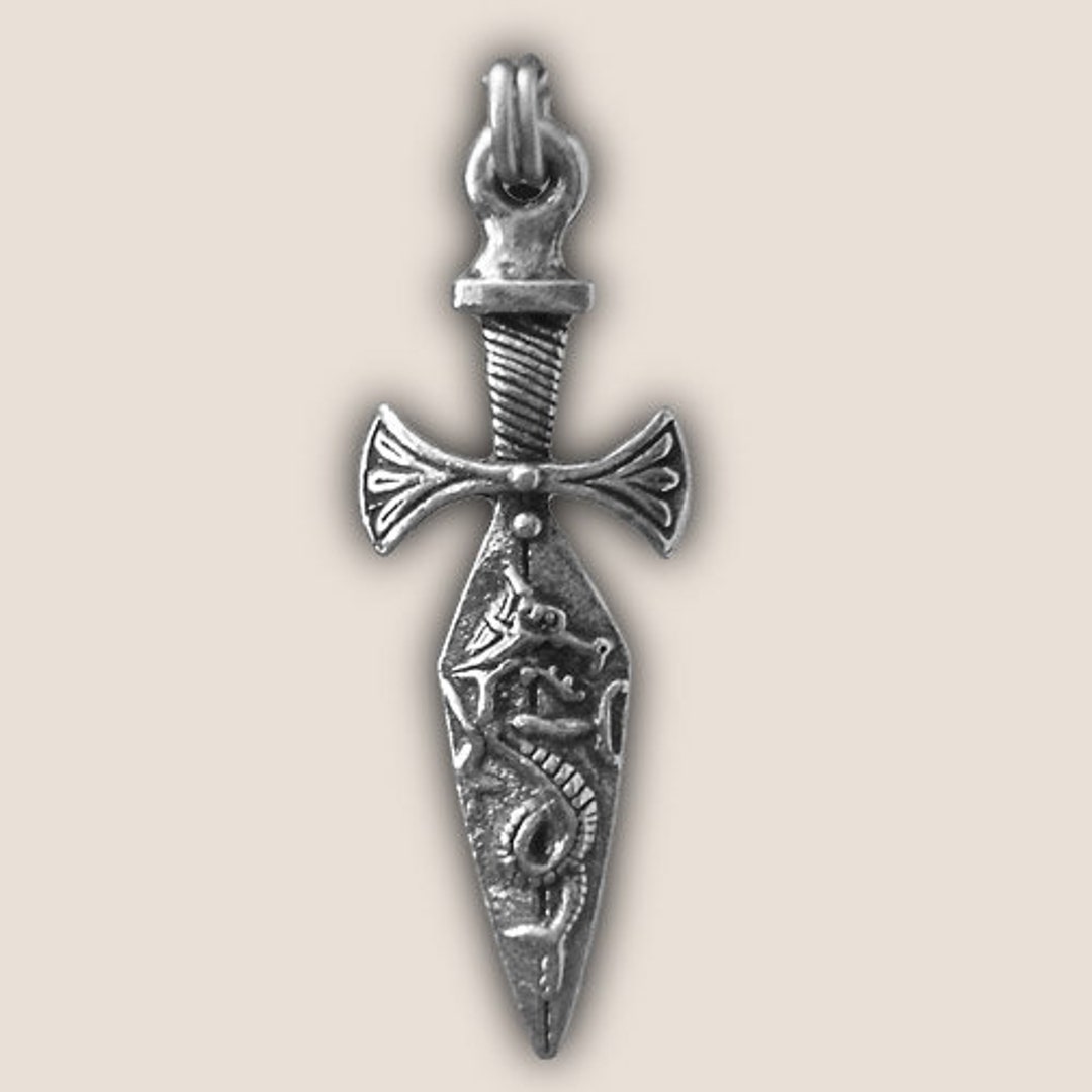 Dragon Dagger ZIPPER PULL Biker Leather Jacket Vest Harley Motorcycle ...