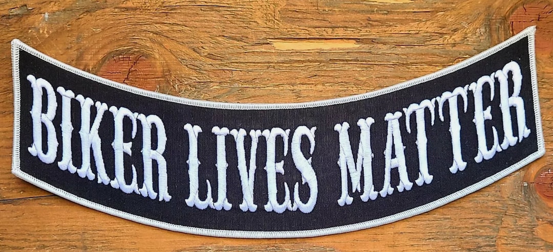 BIKER LIVES MATTER Rocker Patch Embroidered Mc Jacket Vest Cut Punk ...