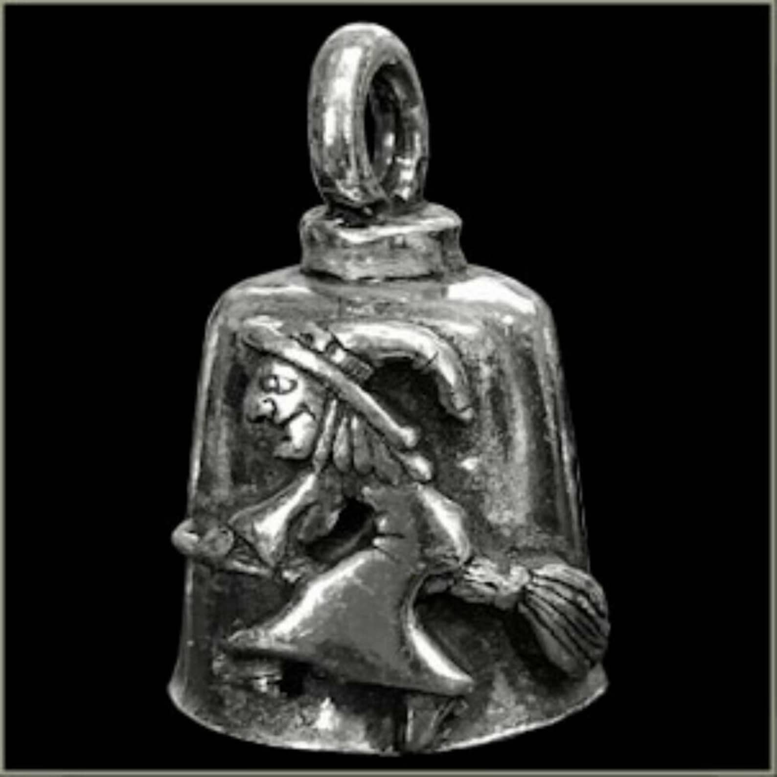 WITCH on BROOM Gremlin® Bell Original Motorcycle Fits Harley Luck Ride ...
