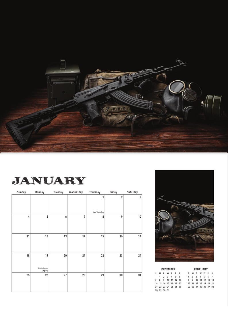 2026 GUN CALENDAR 3 PACK Guns & Girls, Tactical Weapons, Handguns Gift ...
