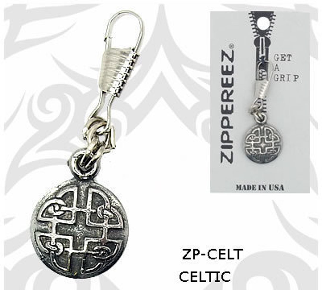 CELTIC Token ZIPPER PULL Biker Leather Jacket Vest Harley Motorcycle ...