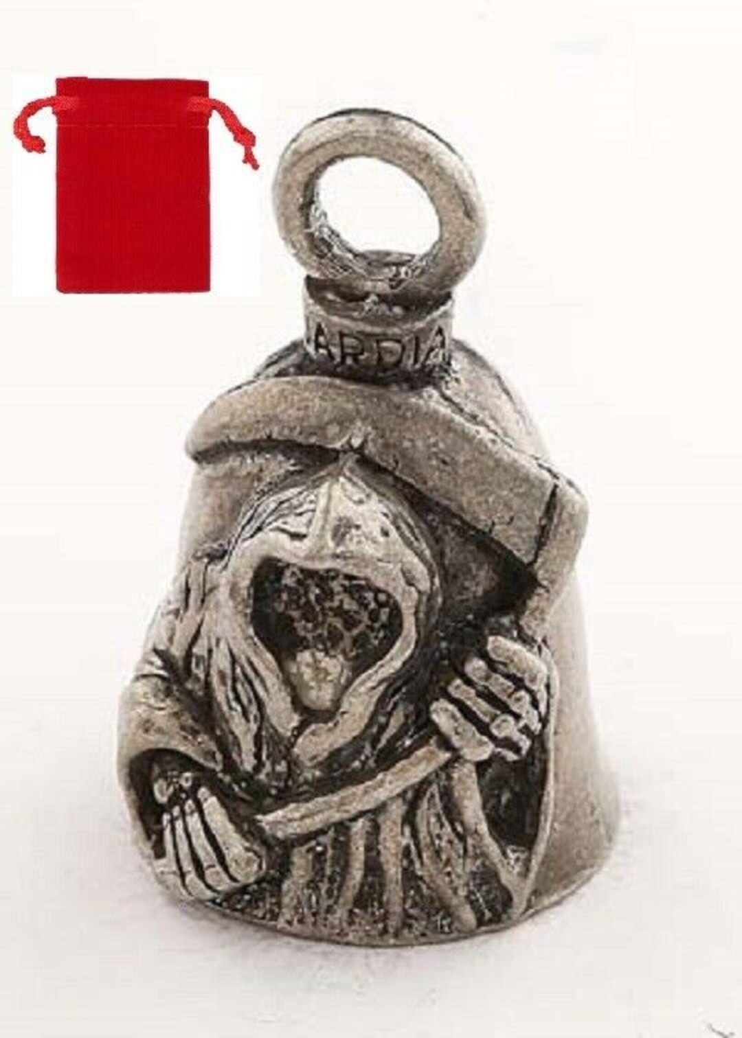 Grim Reaper Guardian Bell W/ RED BAG Fits Harley Motorcycle Ride Bell ...