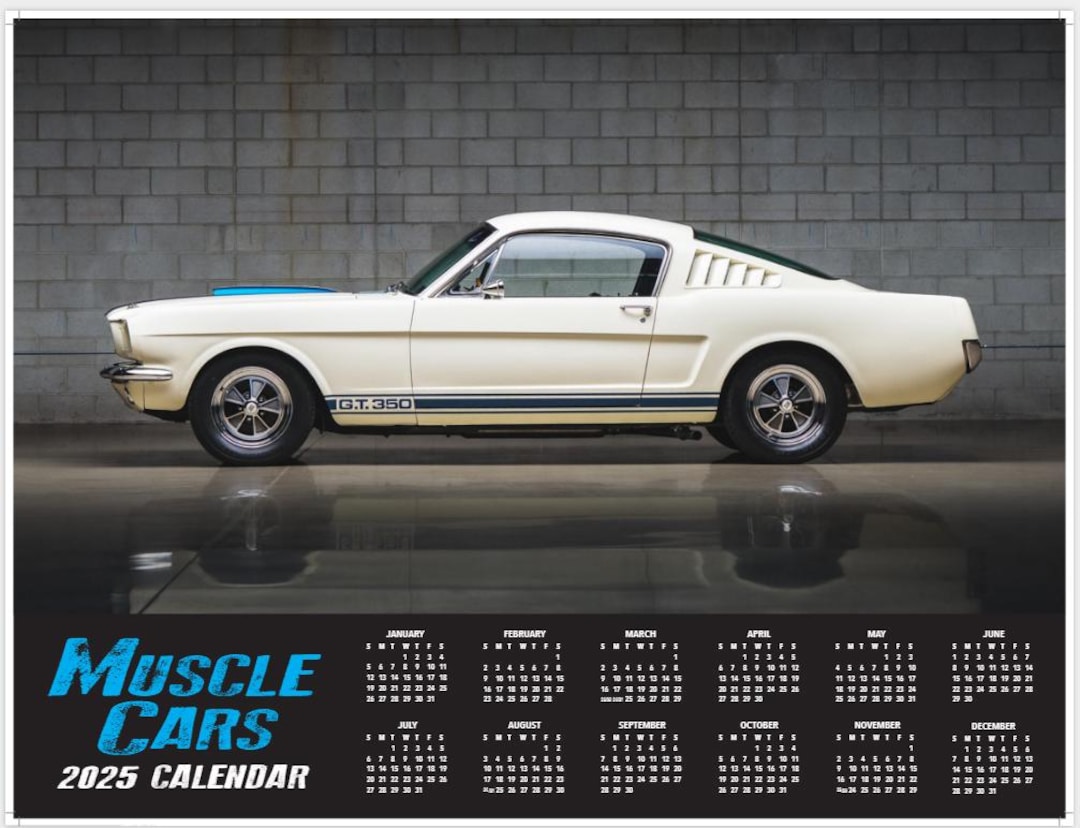 Sale 2025 MUSCLE CARS Deluxe Wall CALENDAR Chevy Ford Mopar Pontiac Gm ...