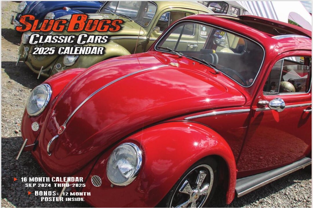 2025 SLUG BUGS Deluxe Wall CALENDAR Beetle Bus Bug Vw Classic Cargift ...