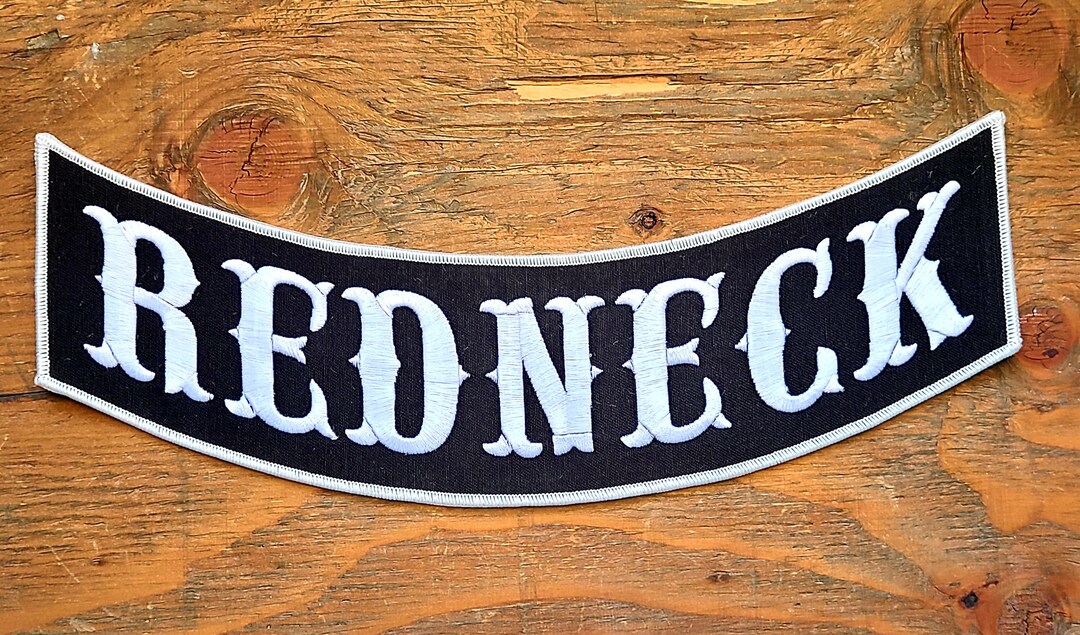 REDNECK Biker Rocker Patch Embroidered Mc Jacket Vest Cut Punk Jacket ...